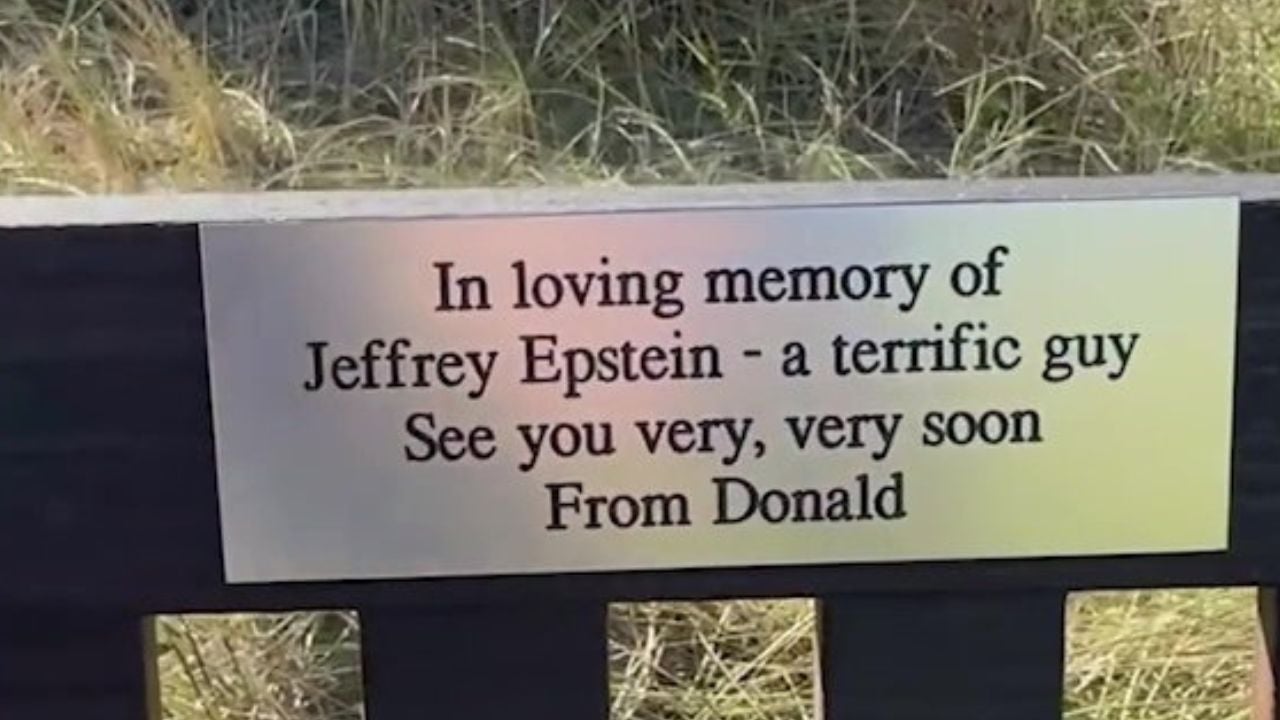Jeffrey Epstein memorial plaque installed on Trump's Aberdeen golf course