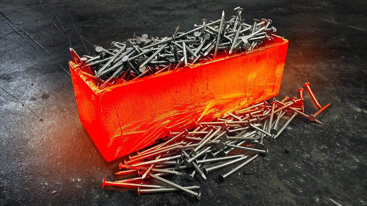 Turning Ordinary Nails Into a Razor-Sharp Tanto Masterpiece