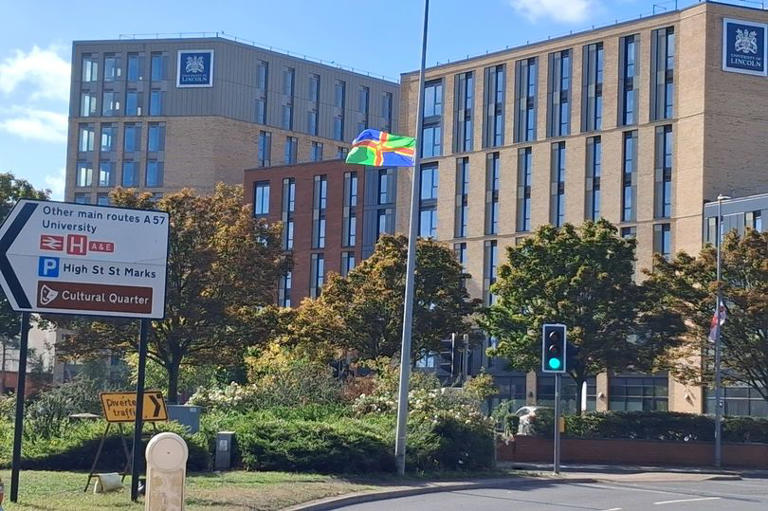 Mystery as multinational flags appear in East Midlands city but no one ...