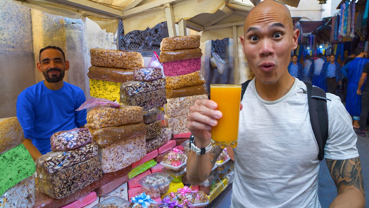 UNIQUE Street Food in Fes, Morocco - CAMEL DUMPLINGS & DUCK PASTILLA ...