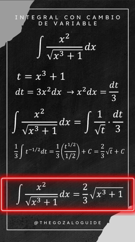 Integral Con Cambio De Variable