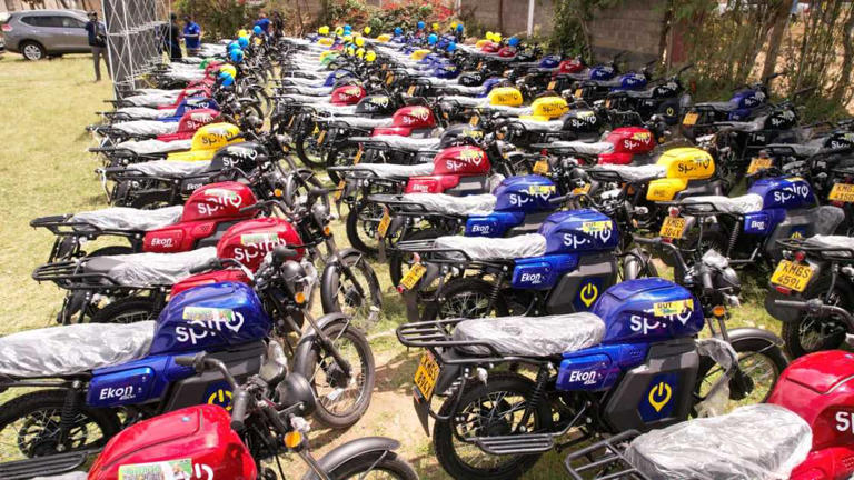 Excitement as Machakos youth get 200 electric motorbikes in William ...