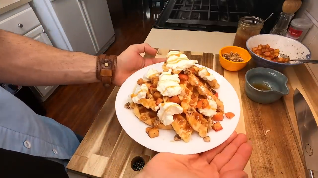 Caramel Apple Waffles