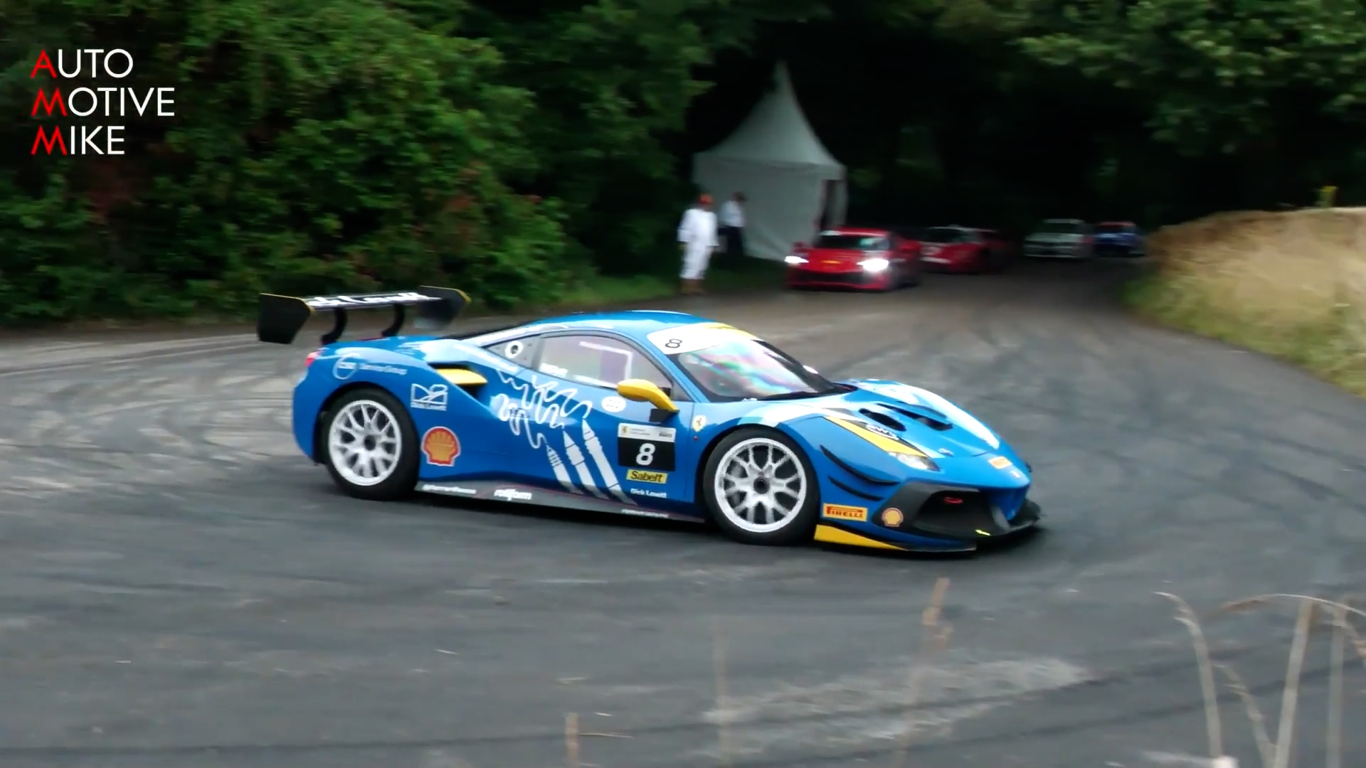 Ferrari 488 Challenge Evo full throttle at Goodwood