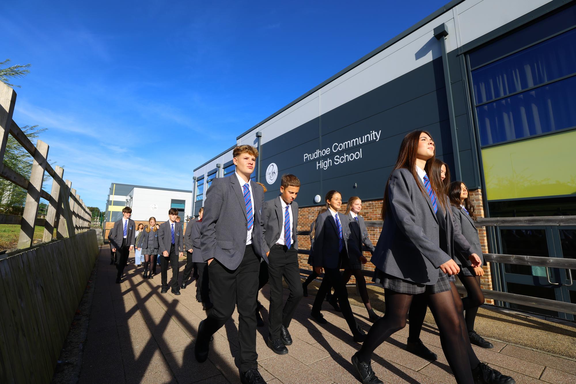 Pupils return to high school in Northumberland seven months after it ...