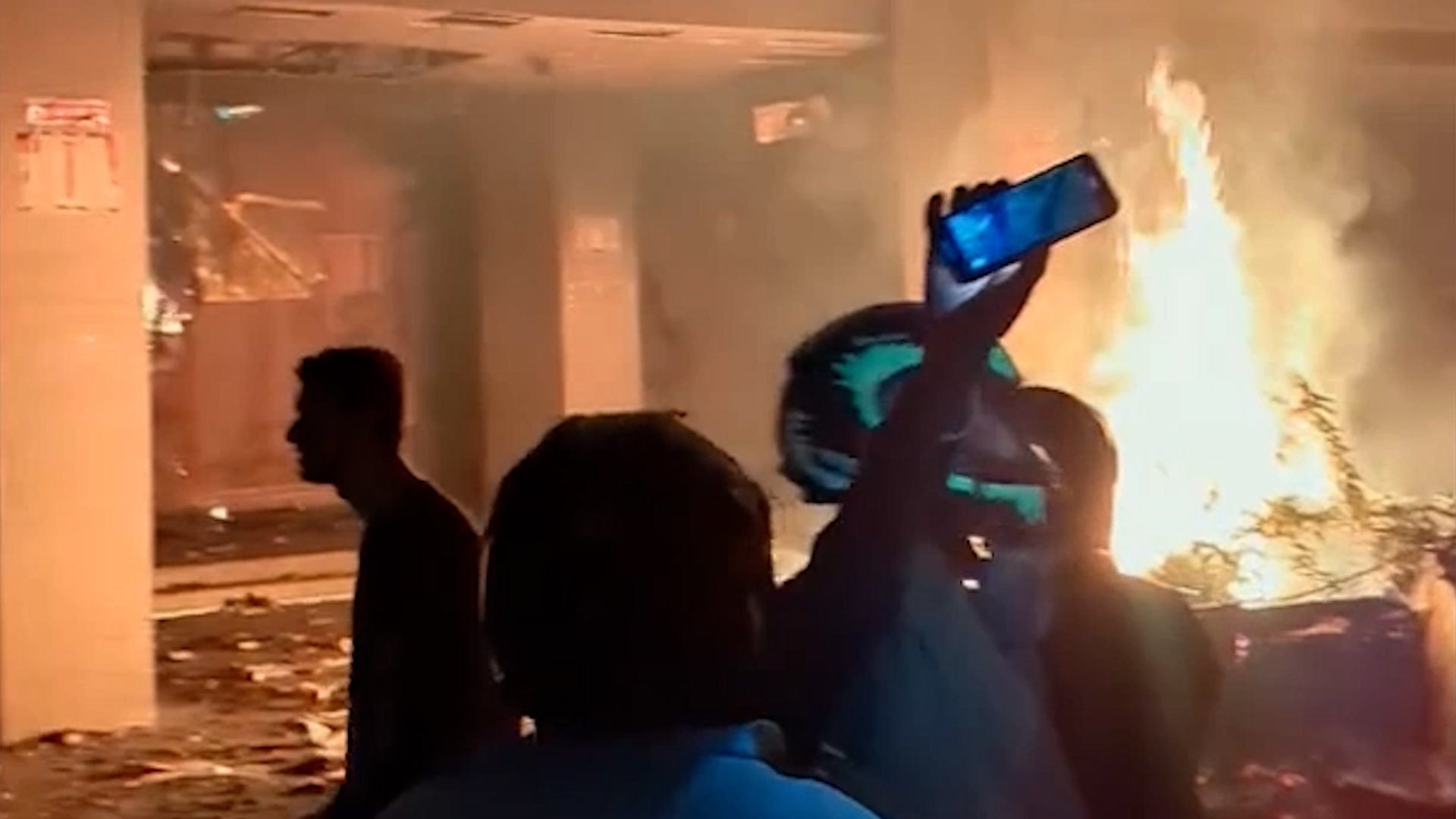 Dramatic video shows Nepal parliament in flames as protesters storm ...