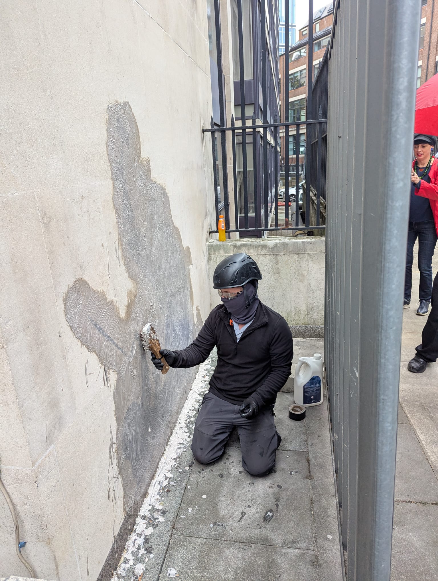 Work to remove Banksy mural at Royal Courts of Justice resumes