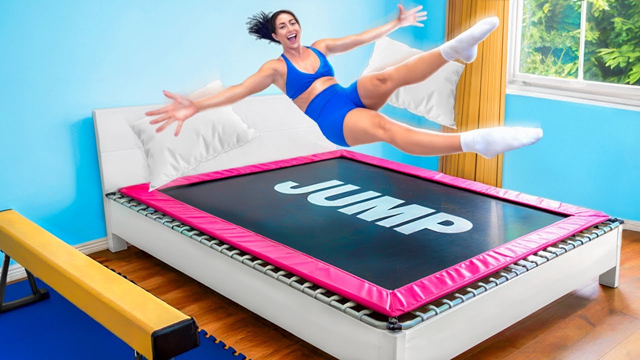 Turning a bedroom into a full gymnastics gym