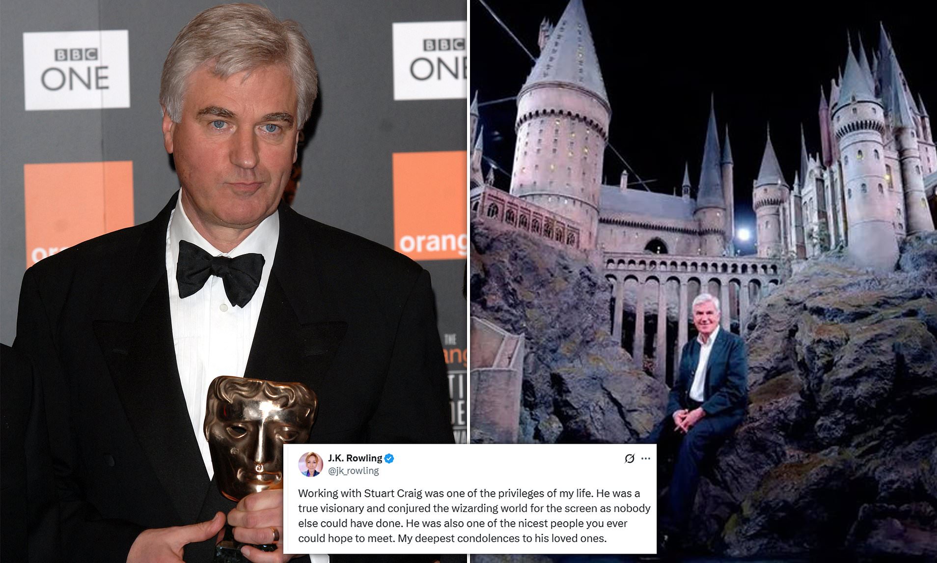 JK Rowling pays tribute to Oscar-winning Harry Potter designer Stuart ...