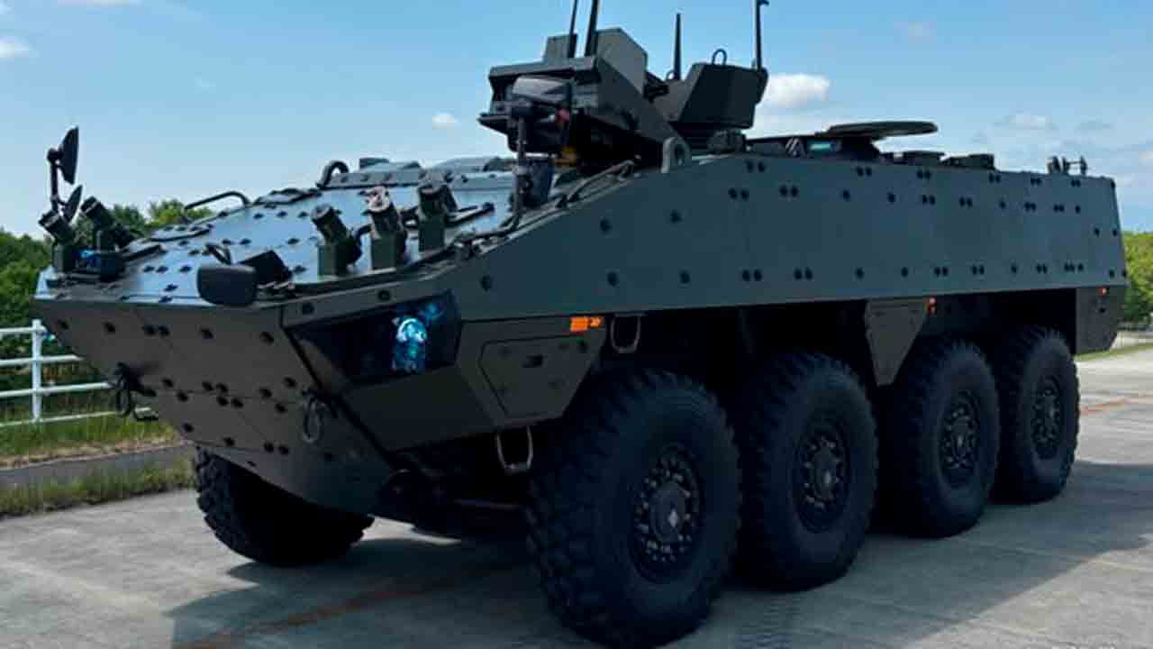 Japan receives the first Patria AMV XP armored vehicle produced in the ...
