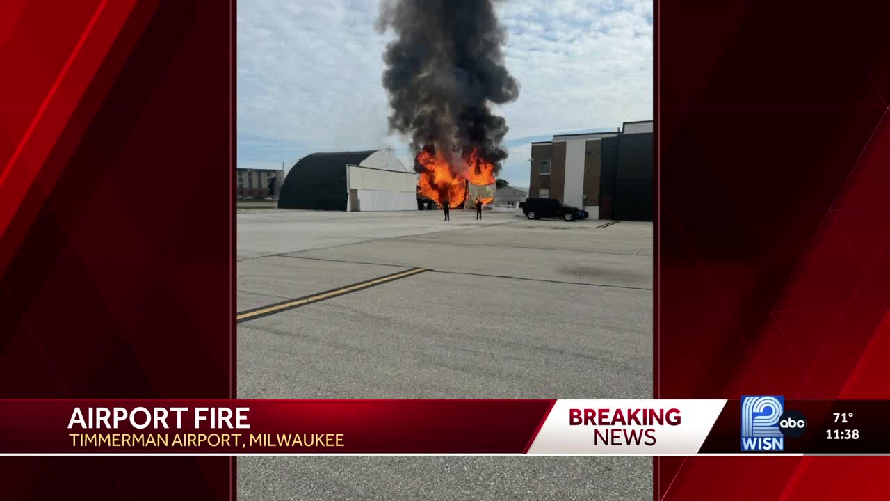 Hangar catches fire at Timmerman airport