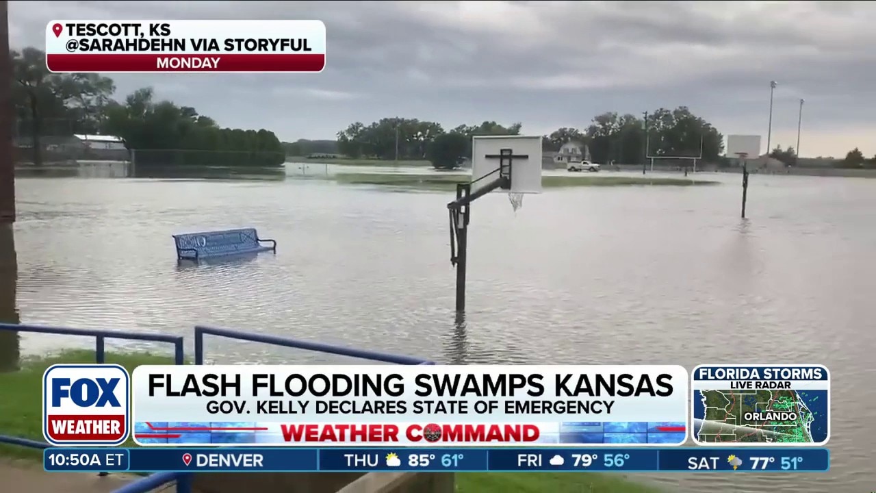 Kansas flash flooding forces families from their homes