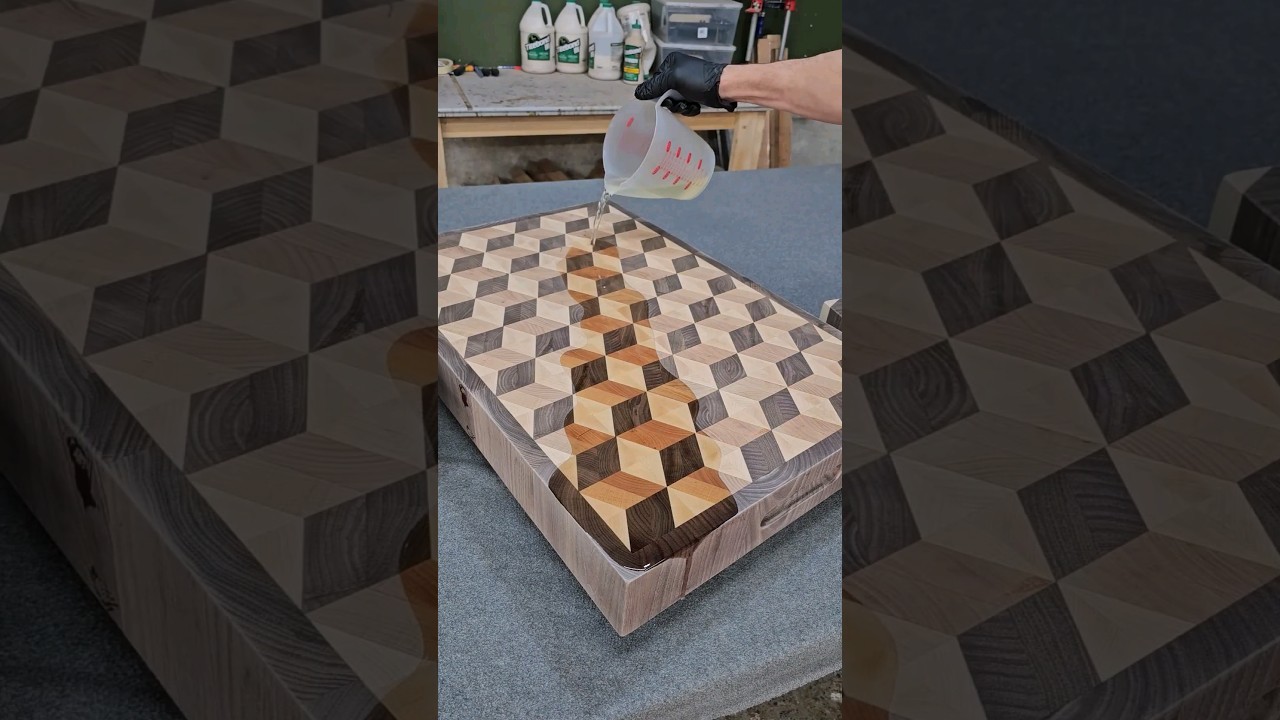 I built a pair of cube butcher blocks from scratch