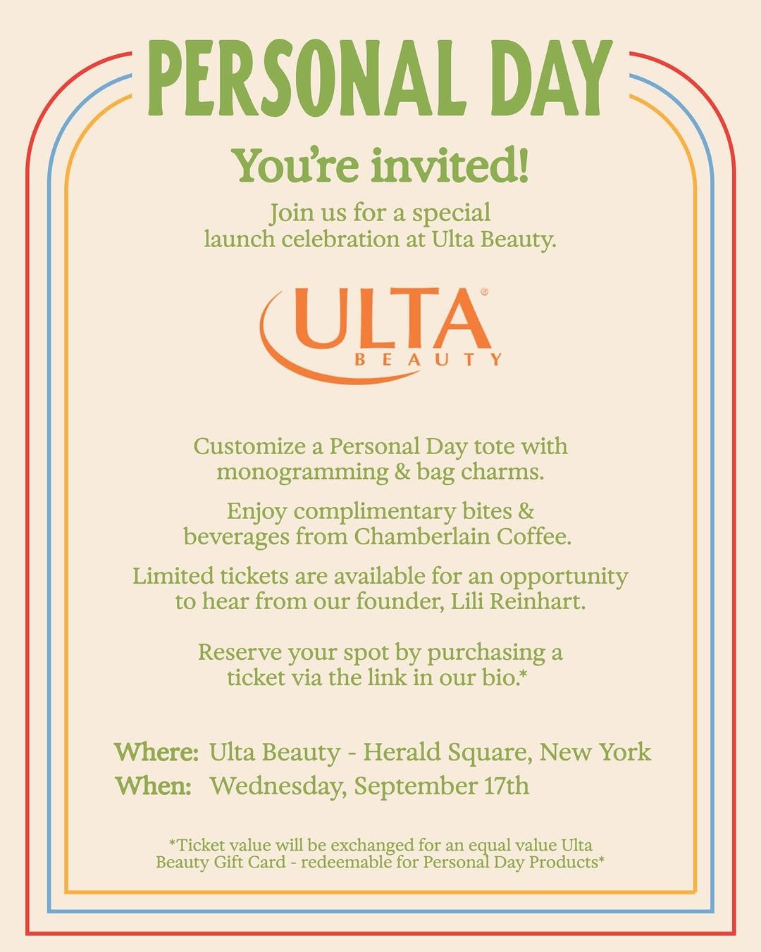 PERSONAL DAY LAUNCH CELEBRATION AT ULTA, NYC