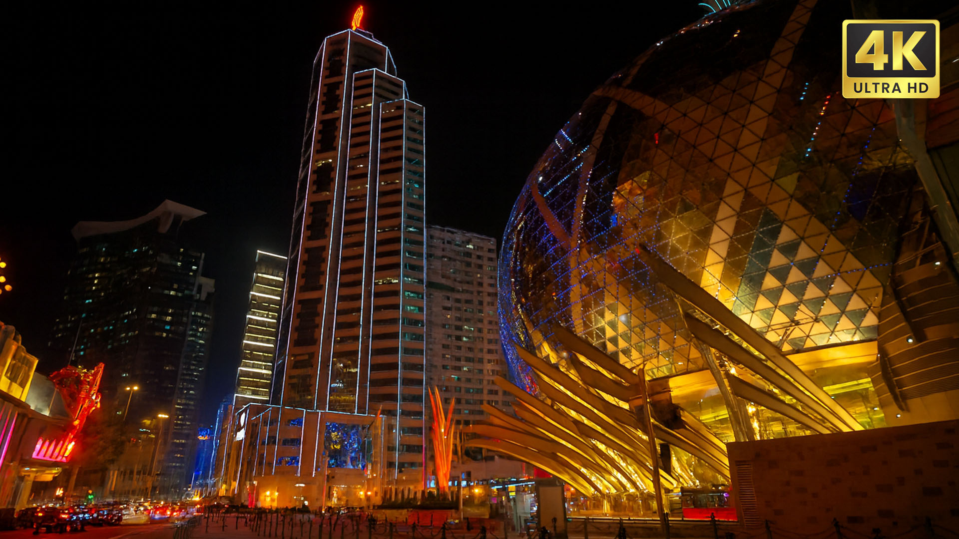 Walking Around Macau at Night – China 4K