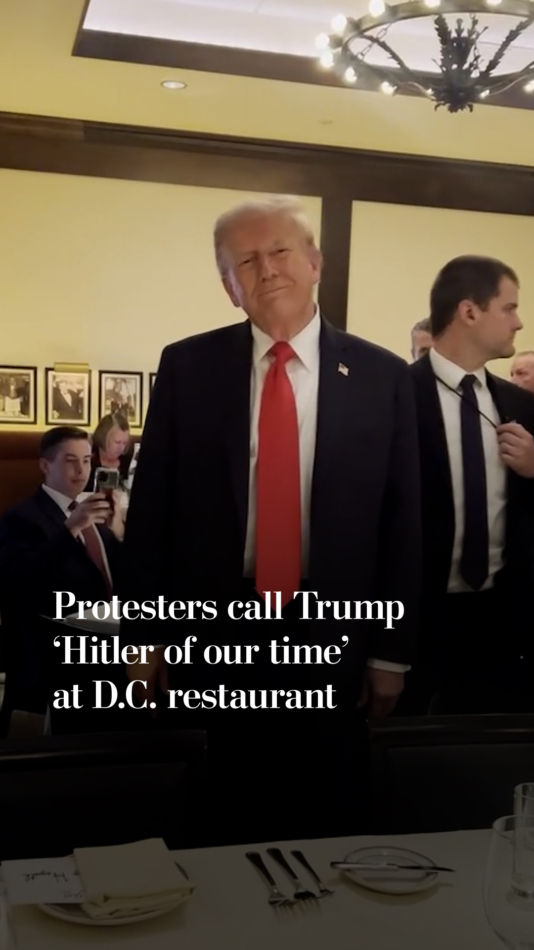 Protesters call Trump ‘Hitler of our time’ at restaurant