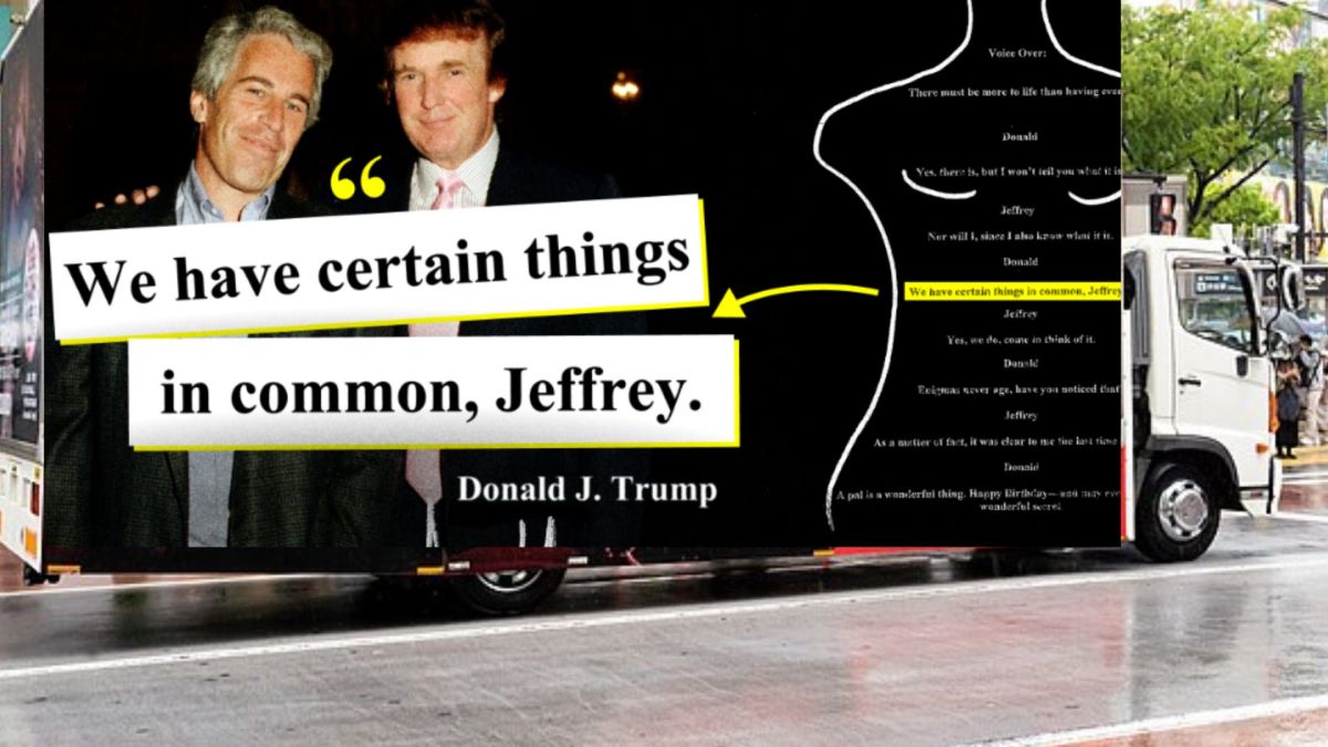 DNC Unveil Mobile Billboard Around DC Featuring Trump’s Epstein ...