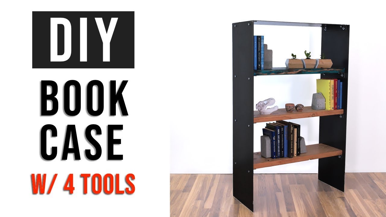 Build a DIY bookcase even with limited tools – Shou Sugi Ban