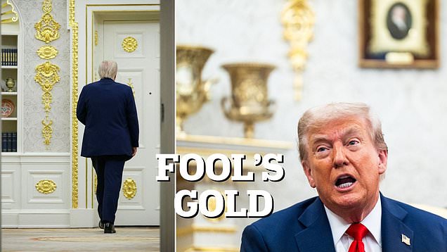 Gold White House decor exposed as fake, though Trump's team denies it