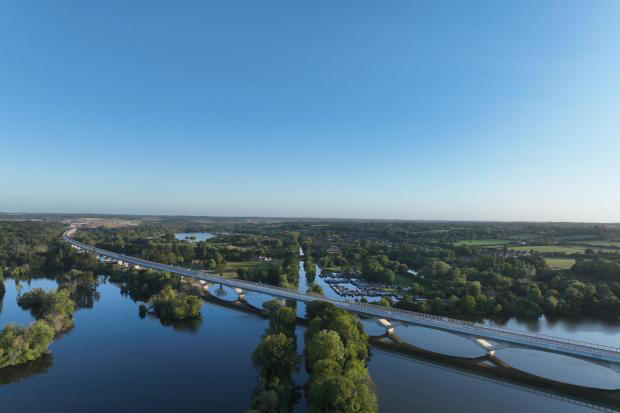 Britain's new longest railway bridge completed near Watford for HS2