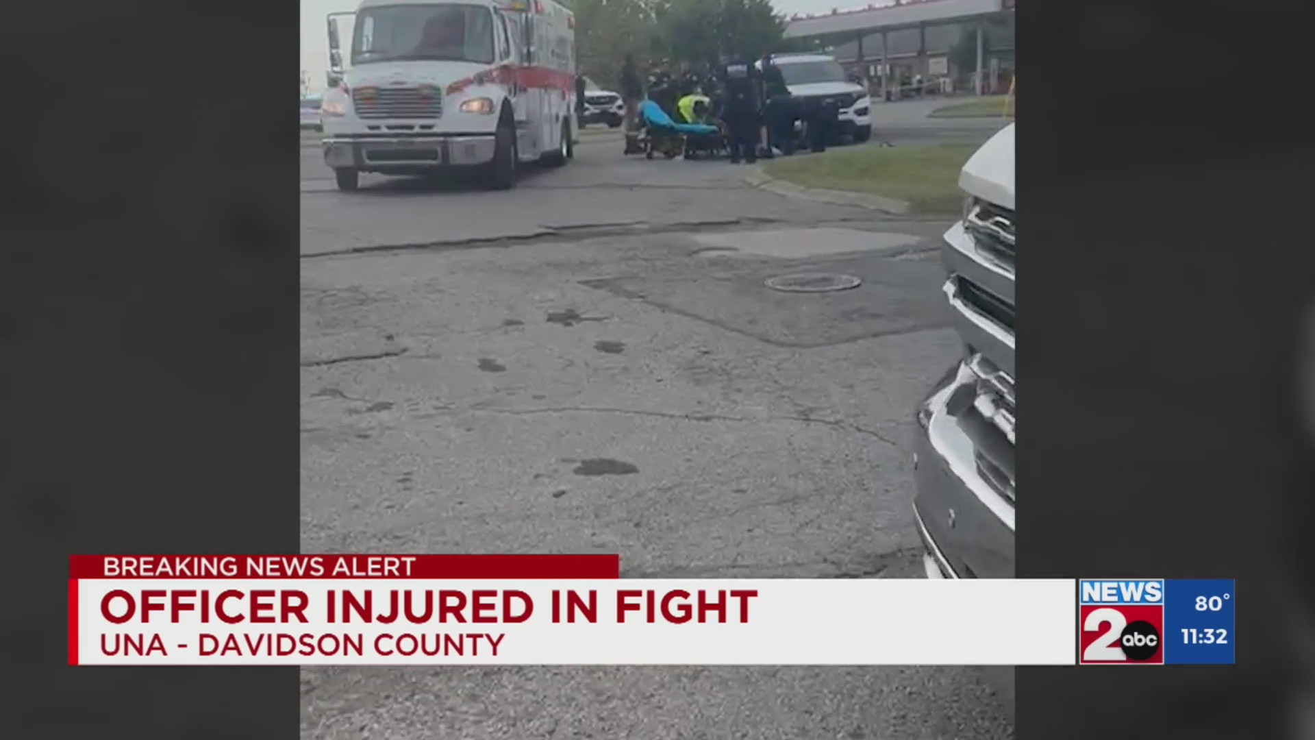 Officer hurt after fight outside school