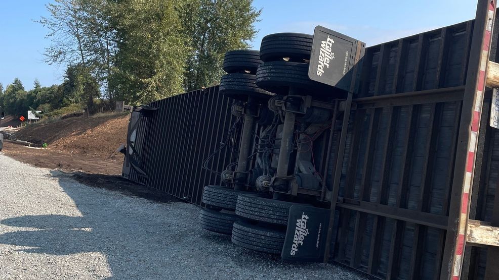 Rolled over semi-truck, hazmat response blocks portion of SR 509