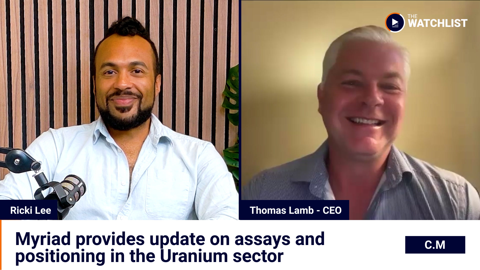 Myriad Uranium CEO Thomas Lamb