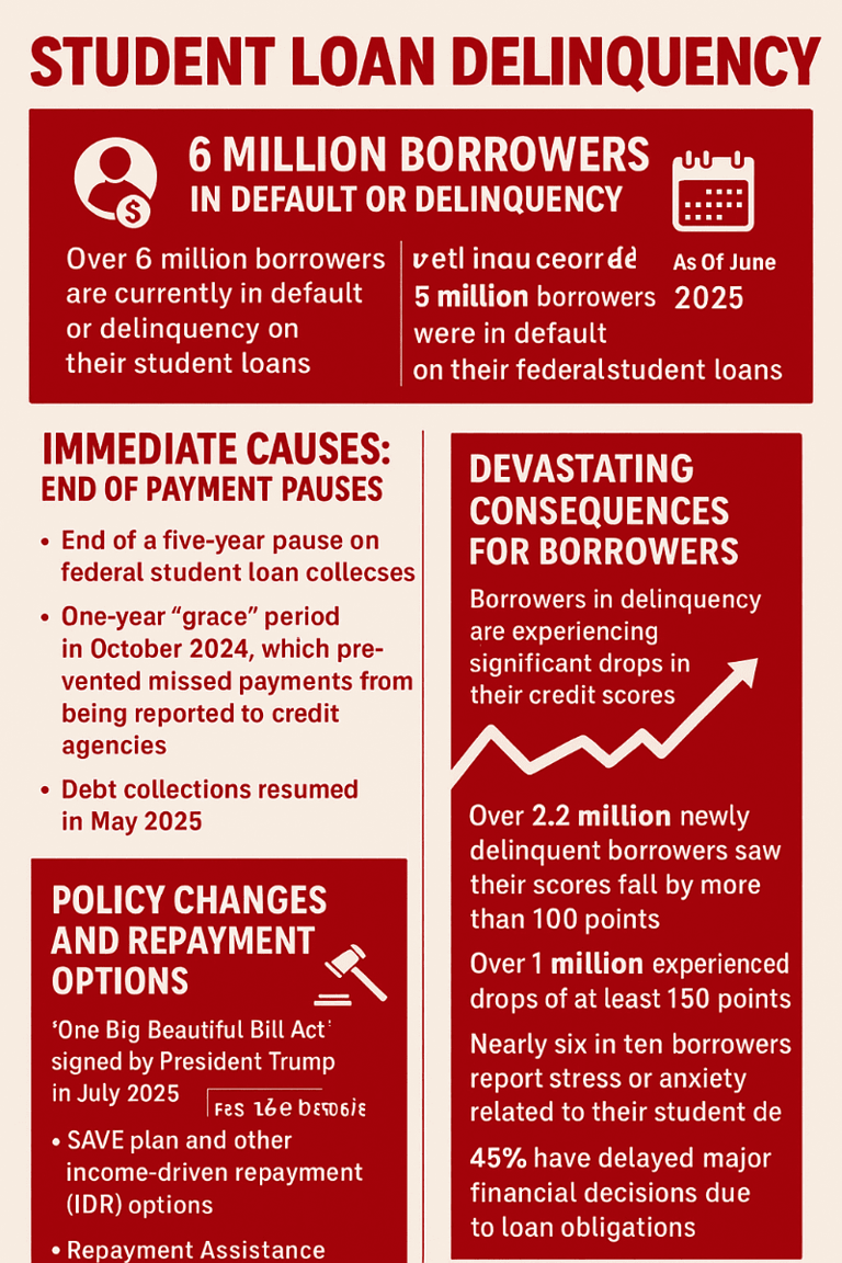 Student loan crisis grows: Over 6 million borrowers behind on payments