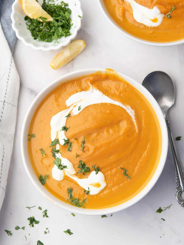 Sweet potato and carrot soup