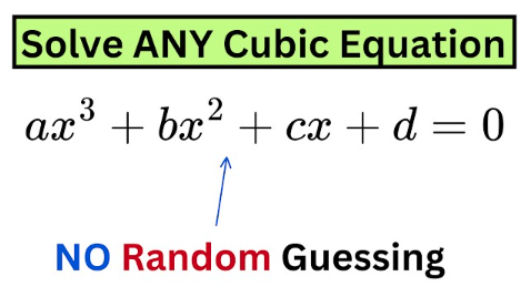 Solve Any Cubic Equation Step by Step (No Trial & Error!)