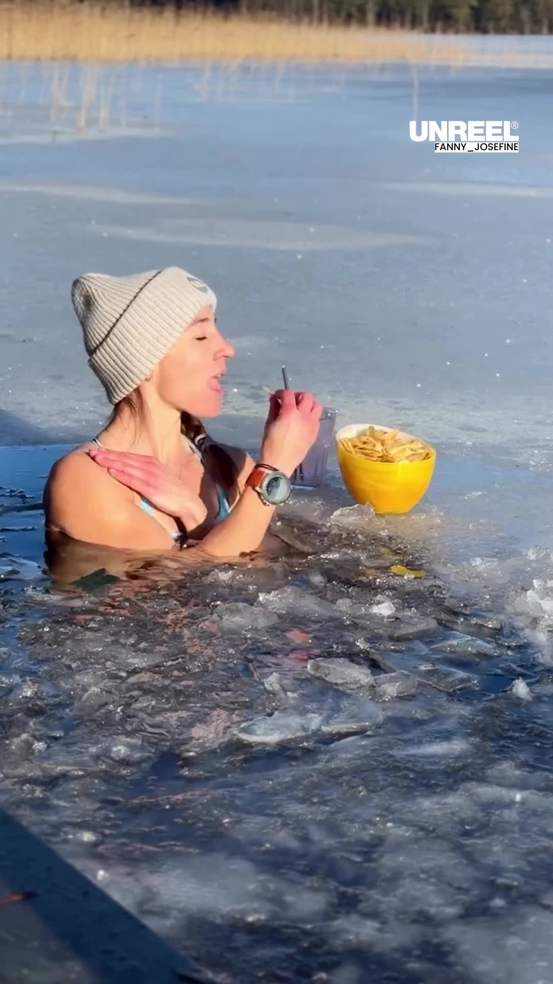Fanny's ultimate ice bath adventure: Mastering the frozen lake ...
