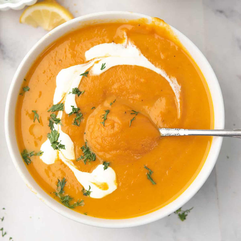 Sweet potato and carrot soup