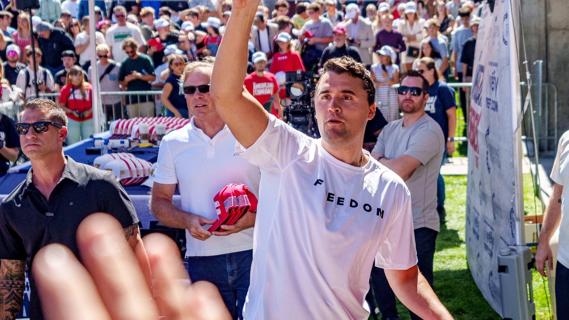 Trump, 79, Ignores Charlie Kirk Question to Hype WH Ballroom