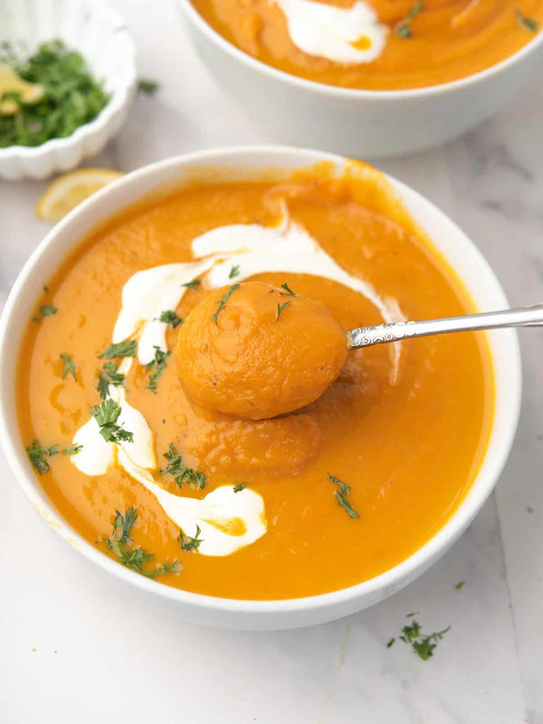 Sweet potato and carrot soup