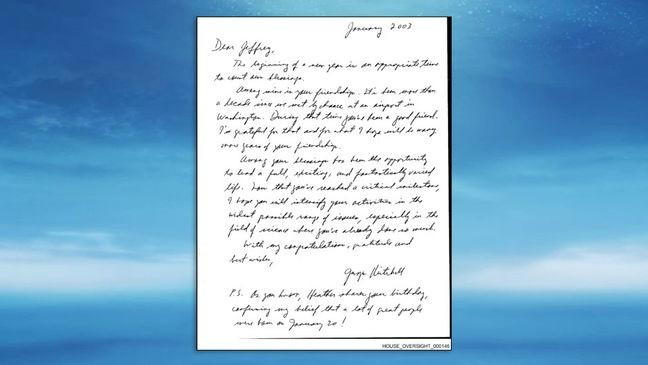 Letter believed to be from former Sen. George Mitchell found in Epstein ...