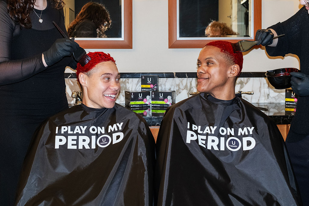 WNBA's Courtney Williams, Natisha Hiedeman Debut "Period Red" Hair