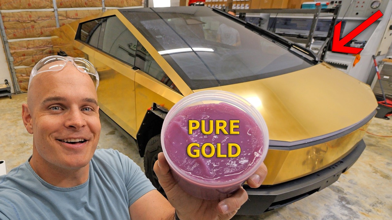 The first real gold Tesla Cybertruck - What did it cost?