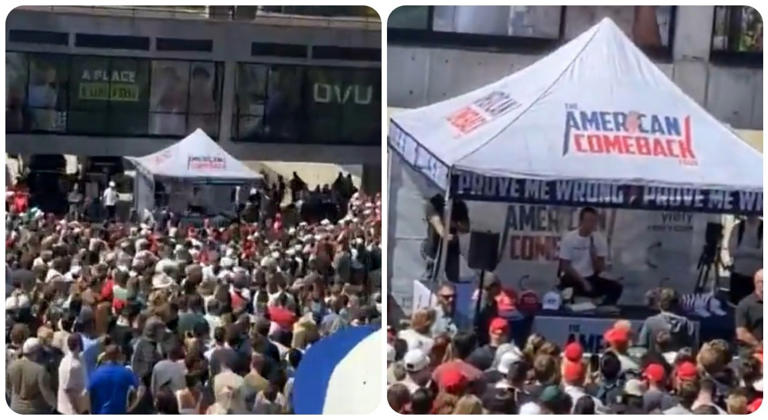 Publican imágenes del momento en el que disparan contra el famoso activista Charlie Kirk en Utah