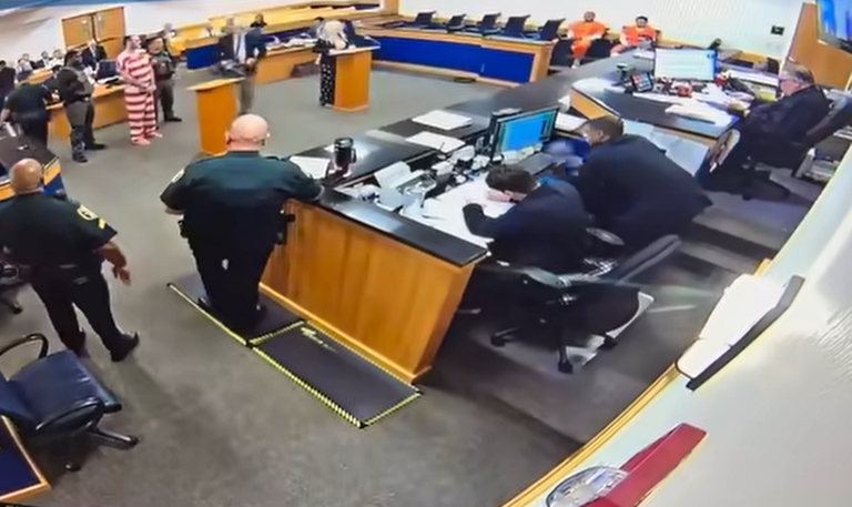 Watch chaos erupt as handcuffed man lunges at judge in Florida courtroom