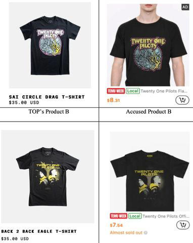 Twenty One Pilots Sues 'Unethical' Temu for Allegedly Selling Fake ...