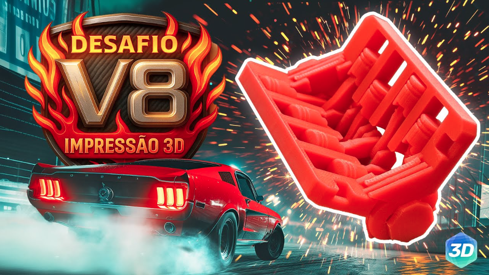 V8 CHALLENGE: Será Que Você Consegue Imprimir Este Motor em 3D?