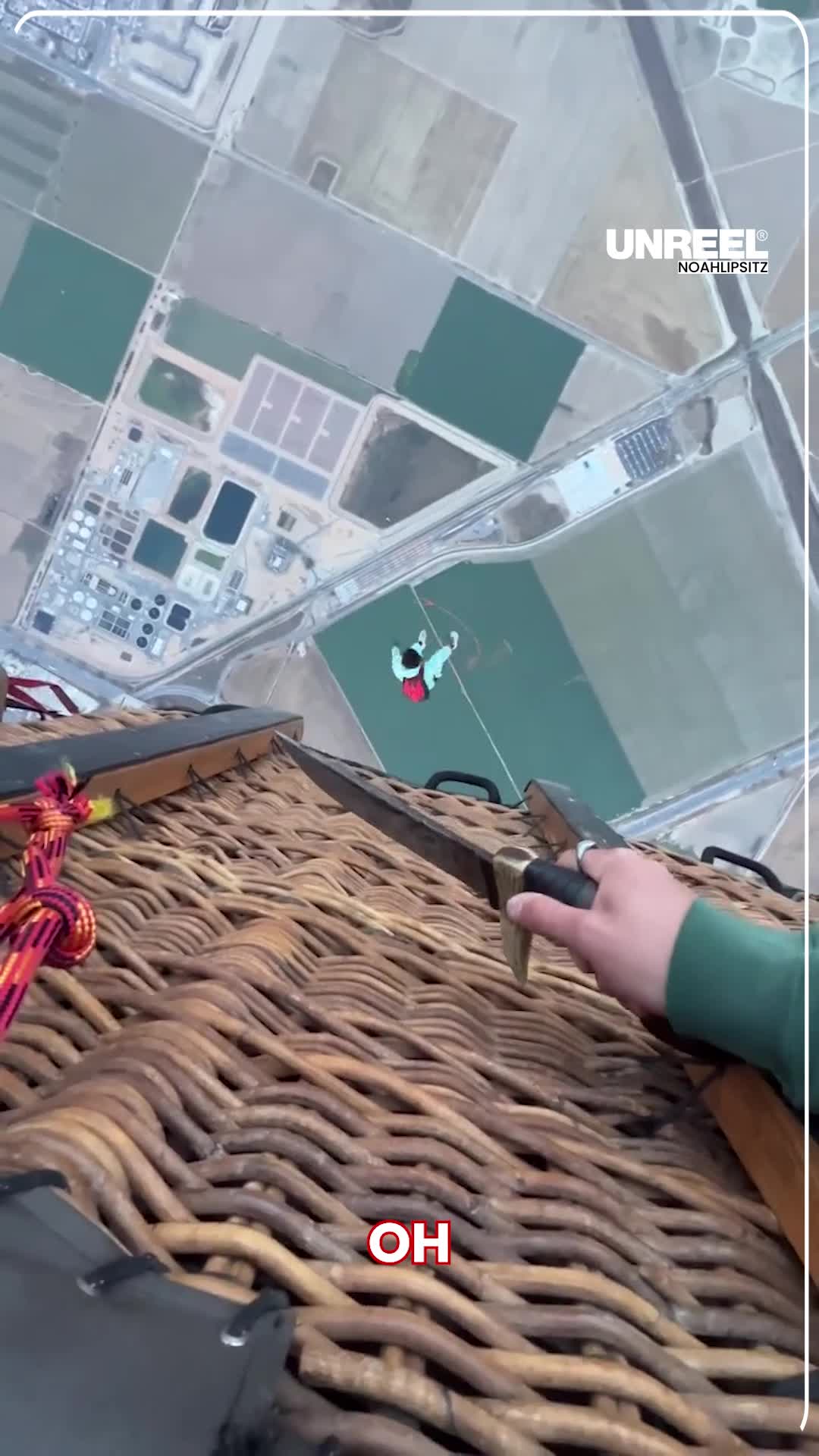 Conquering heights: Adrenaline-fueled hot air balloon rope cut adventure!