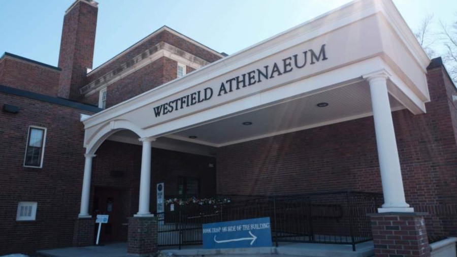 Side entrance blocked to Westfield Athenaeum due to bear sighting