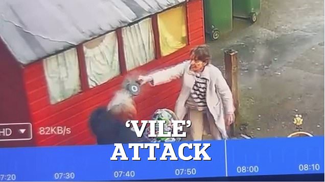 Moment 'vile' neighbour throws kettle full of boiling water at grandmother