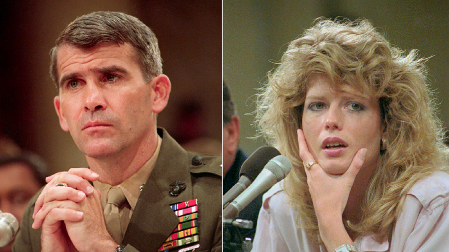 Iran-Contra figures Oliver North and Fawn Hall marry 40 years later