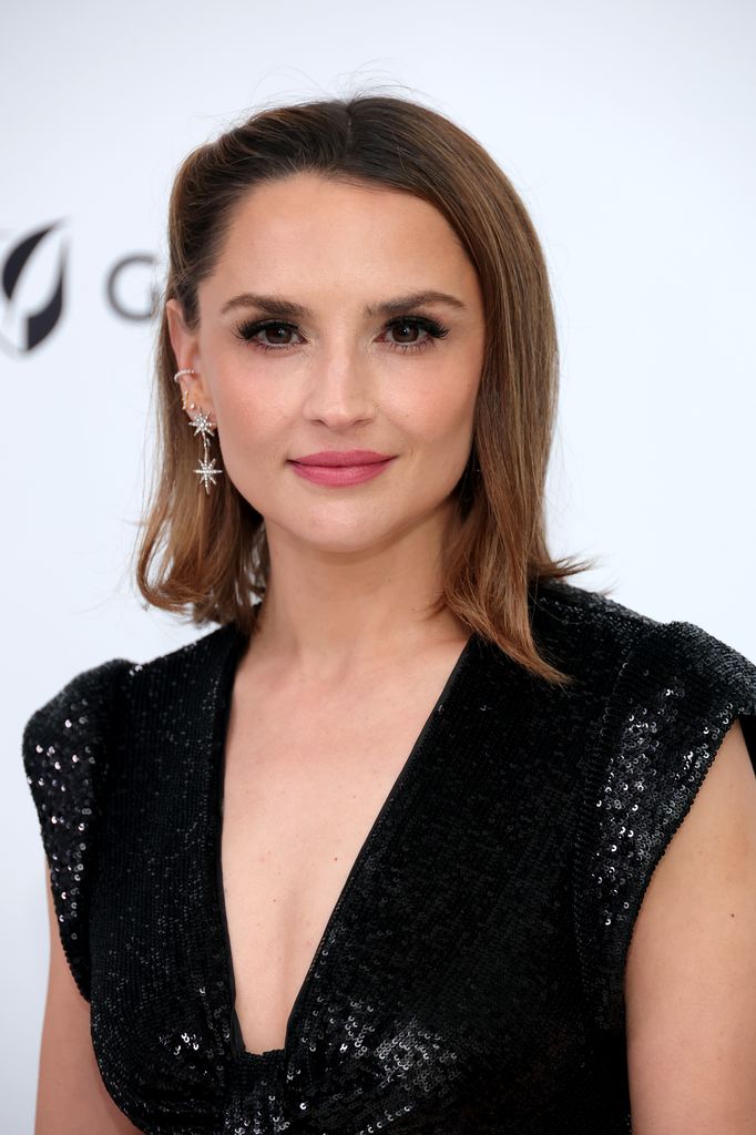 90s movie icon wows in beaded strapless dress during rare red carpet ...