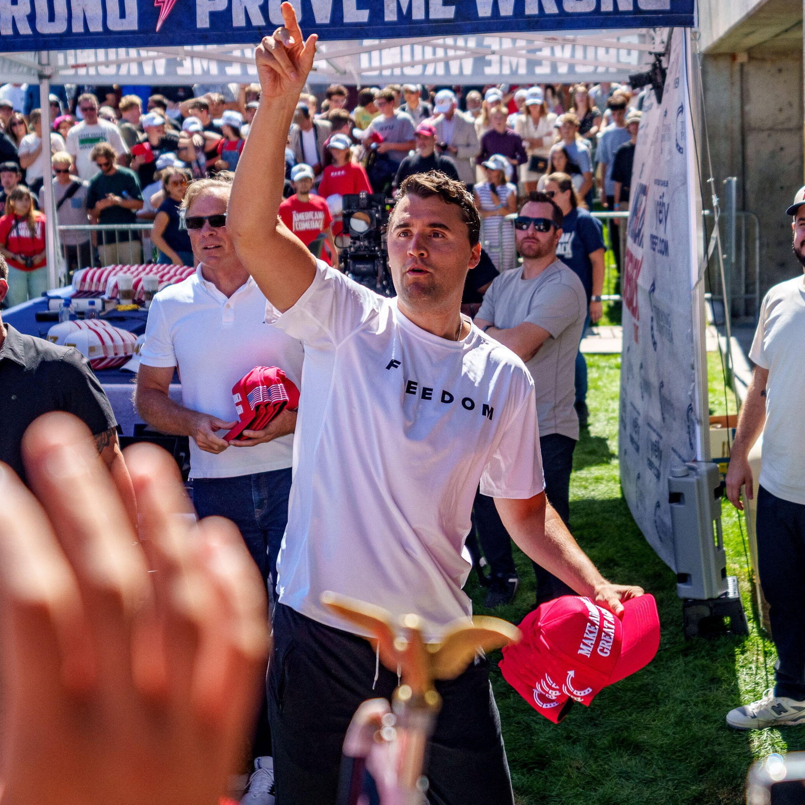 Witnesses say Charlie Kirk was debating gun violence before deadly shooting
