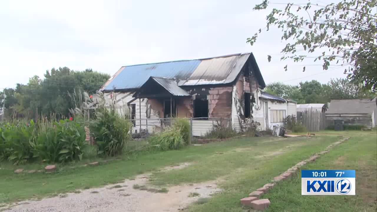 House near Roff Elementary School catches fire, woman arrested