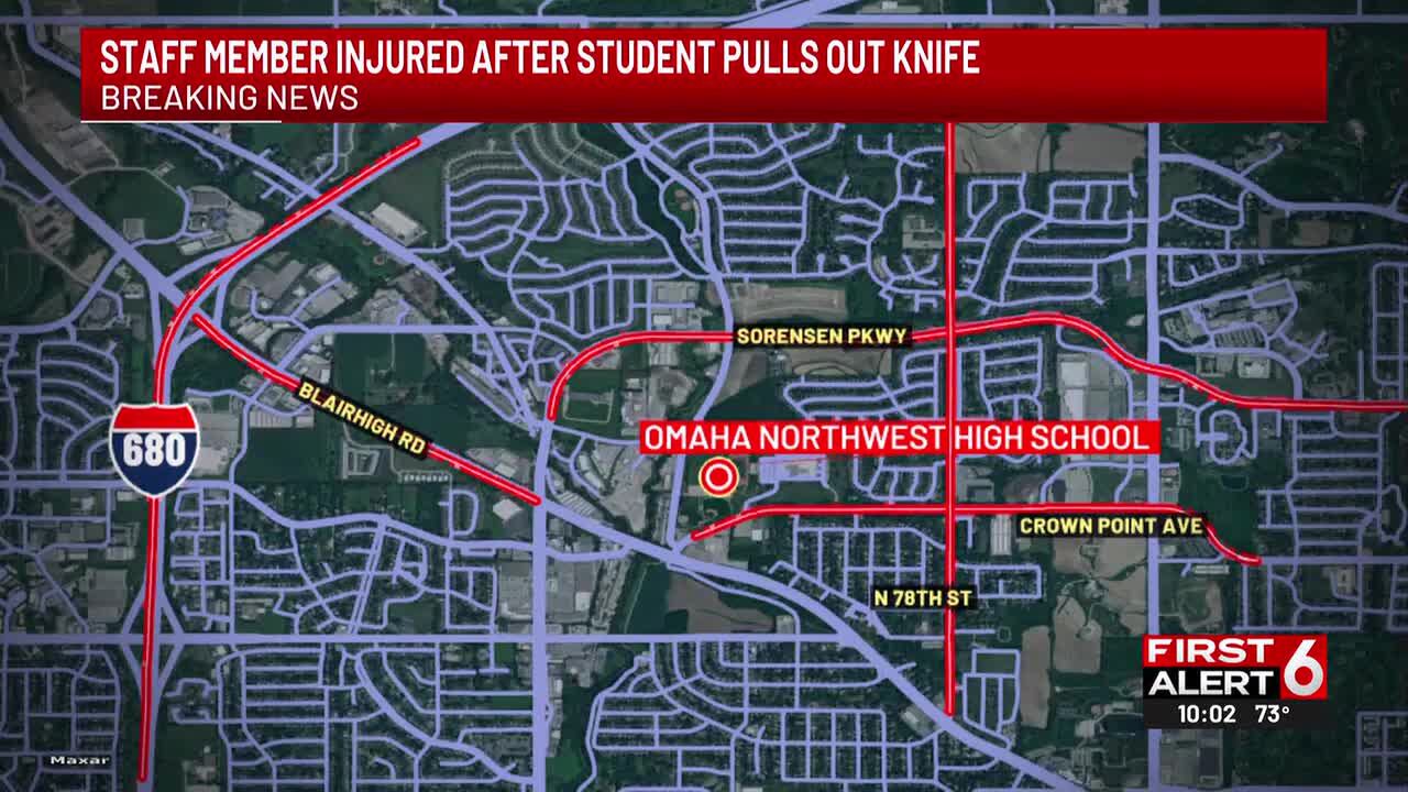 Omaha high school staff member injured by student with knife