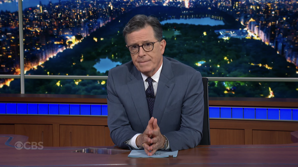Stephen Colbert Reacts To "Abhorrent" Charlie Kirk Shooting & Condemns ...